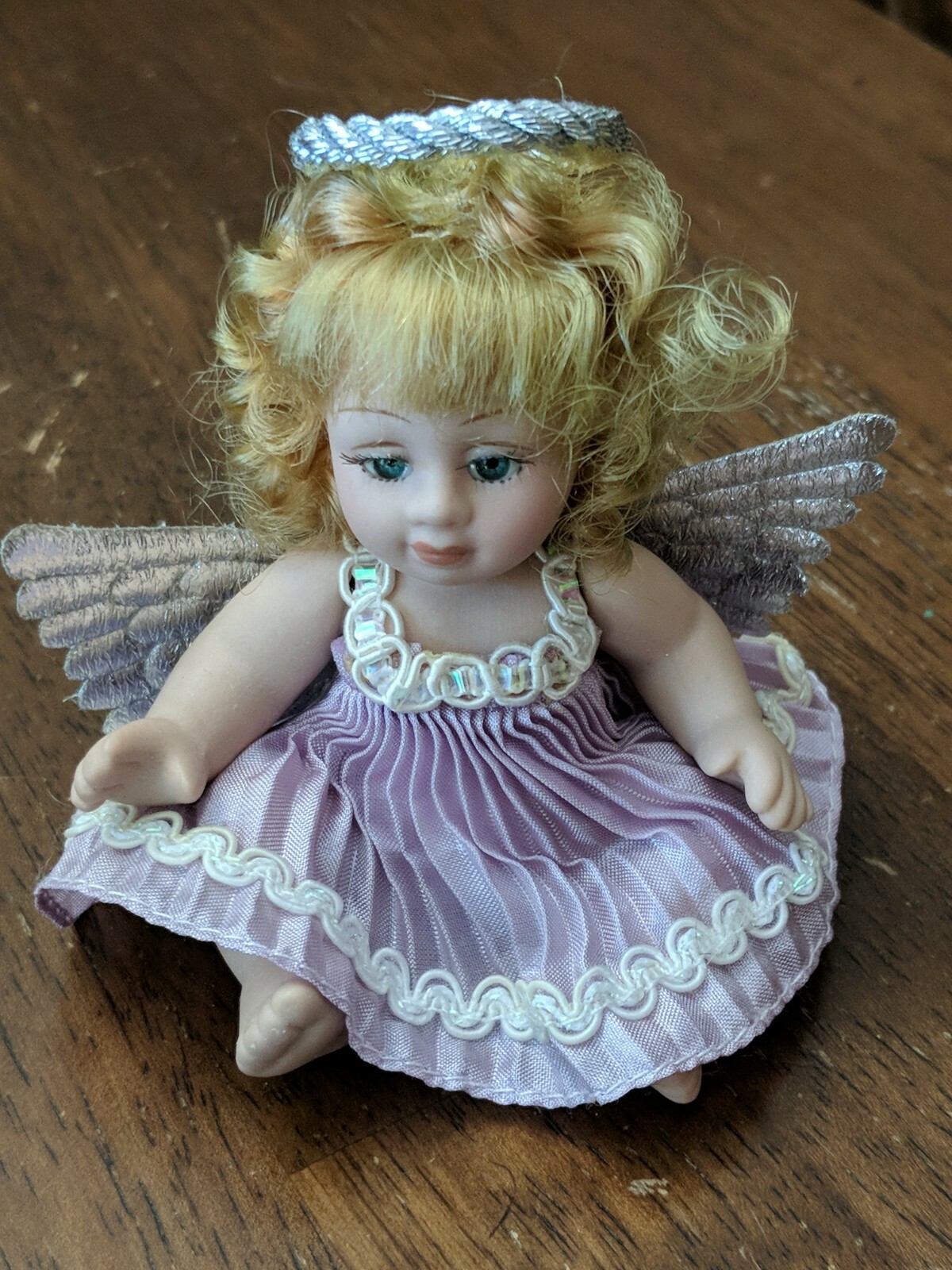 Vintage Classic Creations Angel Baby Doll Cherub 4" with lavender dress ...