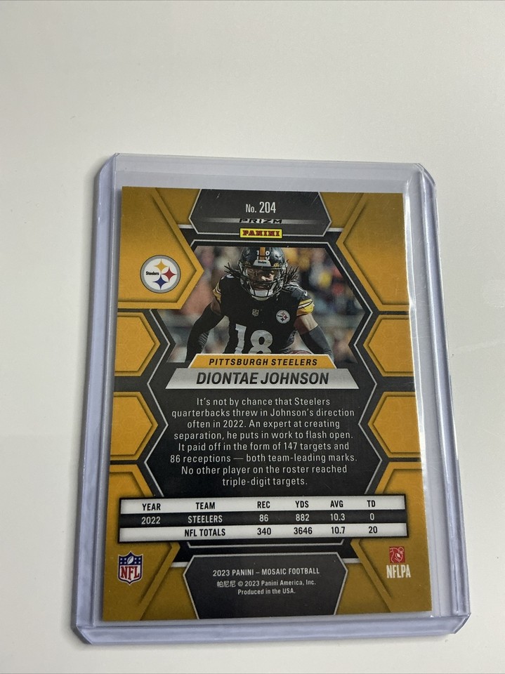2023 Panini Mosaic Diontae Johnson #204 Green Pittsburgh Steelers NFL ...