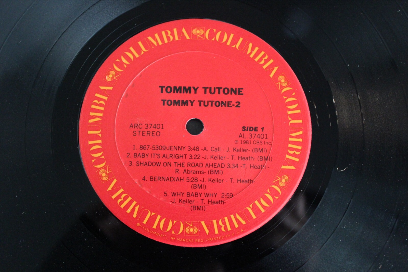 TOMMY TUTONE-- TOMMY TUTONE 2 -- COLUMBIA RECORDS -- ARC 37401 ...