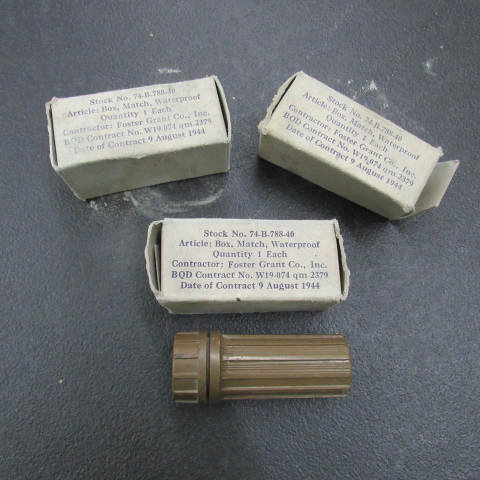 WWII US GI Match Safe NOS Original WW2 Surplus In 44' dated box ...