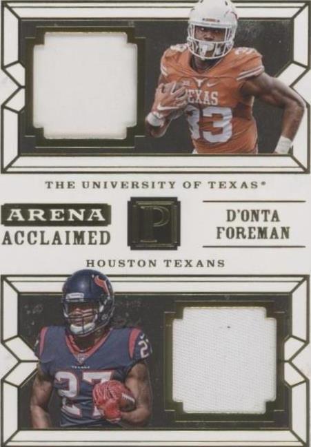 2017 Panini Pantheon - Arena Acclaimed D'onta Foreman #AA-DF Gold /49 ...