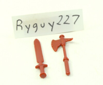 MOTU, Maroon Sword & Ax, Man-E-Faces, Man-E-Weapons, Wonder Bread He ...