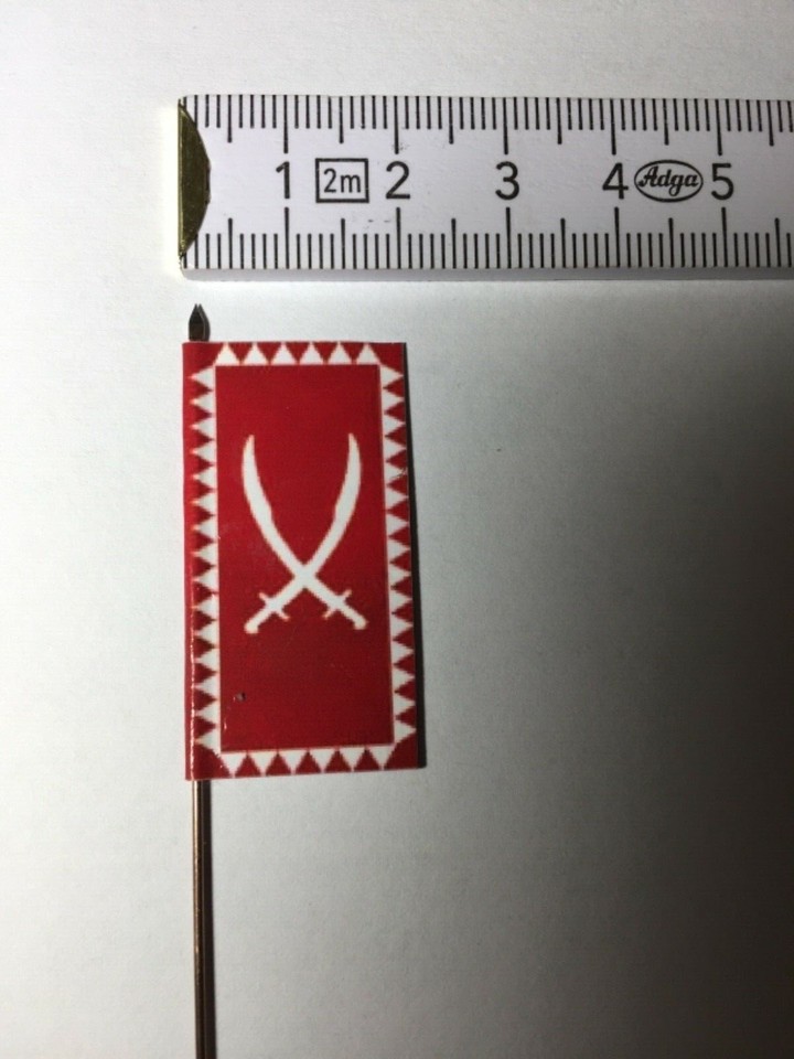 254) 1x 25mm 28mm Renaissance Ottoman Banner / Flag Ottoman Zulfikar ...