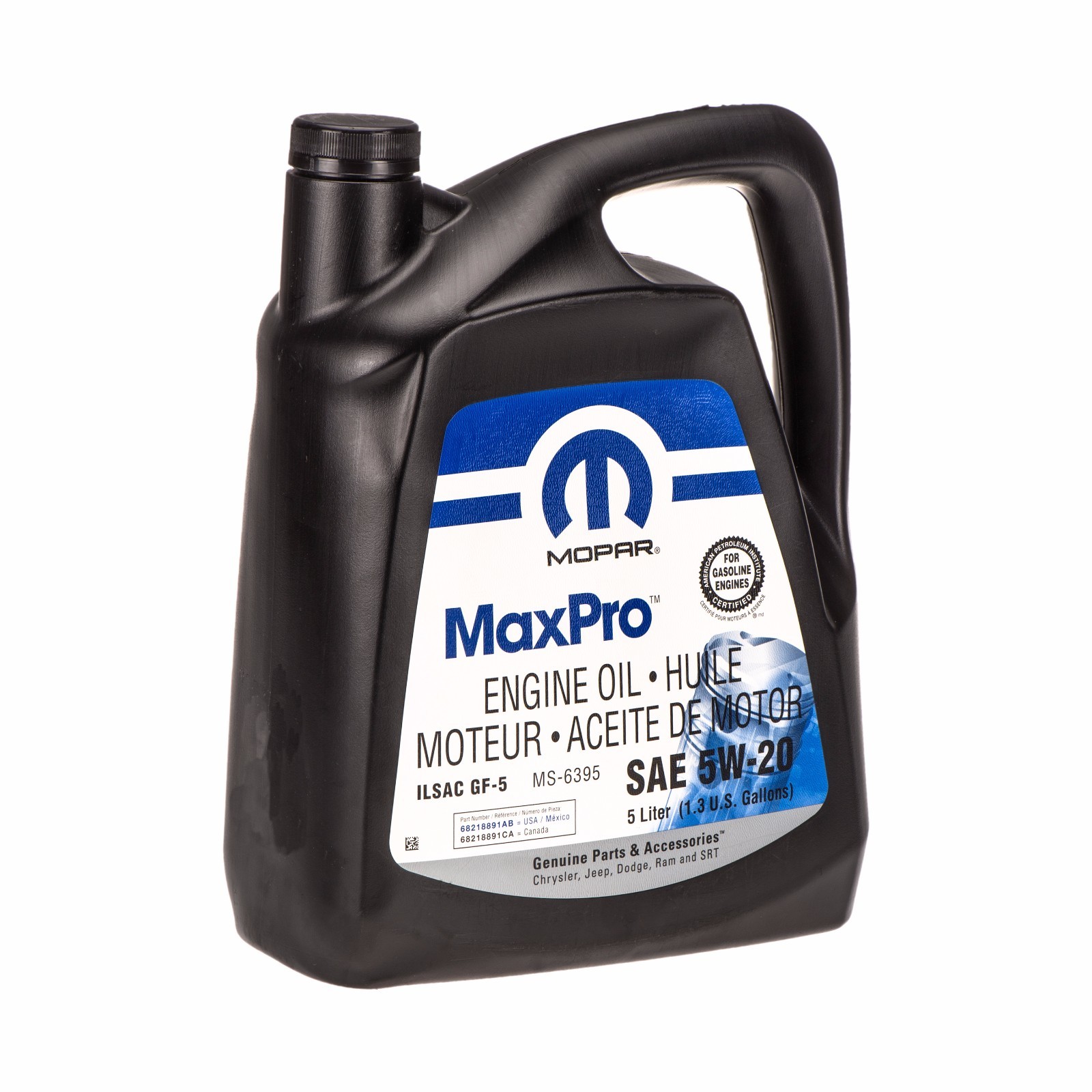 JEEP DODGE CHRYSLER RAM SAE 5W-20 MAXPRO ENGINE OIL 1.3 GAL / 5 LITER ...