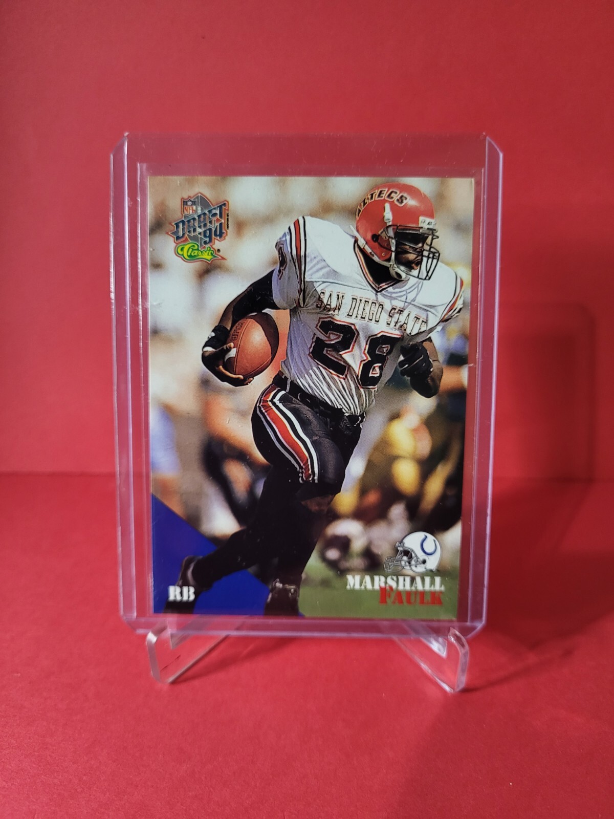 1994 Classic Football Draft Card #3 Marshall Faulk RC Rookie Aztecs HOF ...