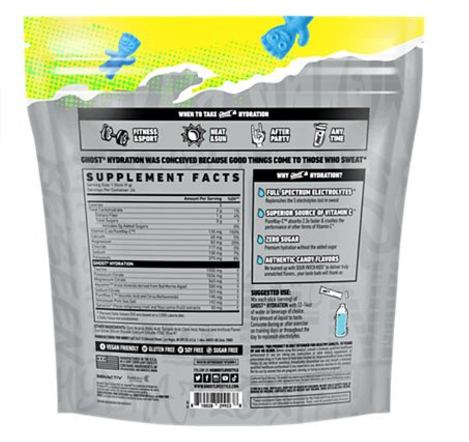 GHOST Hydration Blend - SOUR PATCH KIDS BLUE RASPBERRY (24 Sticks) | eBay