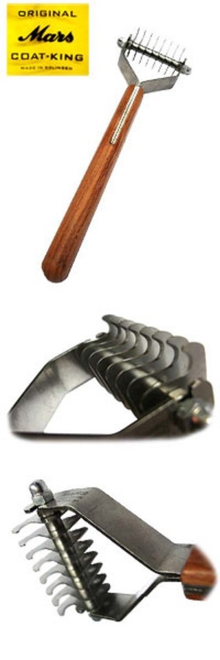 MARS COAT KING STRIPPER DOG Cat Undercoat Hair Coat Fur STRIPPING Tool ...