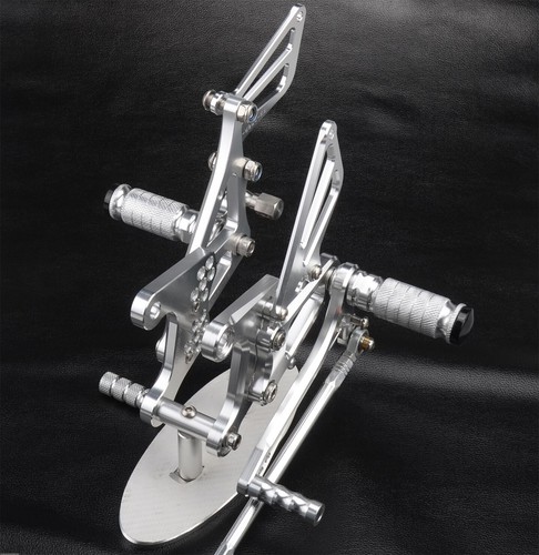 Silver CNC Rearset Foot pegs Rear set Pedal For Kawasaki Ninja ZX6R 05 ...