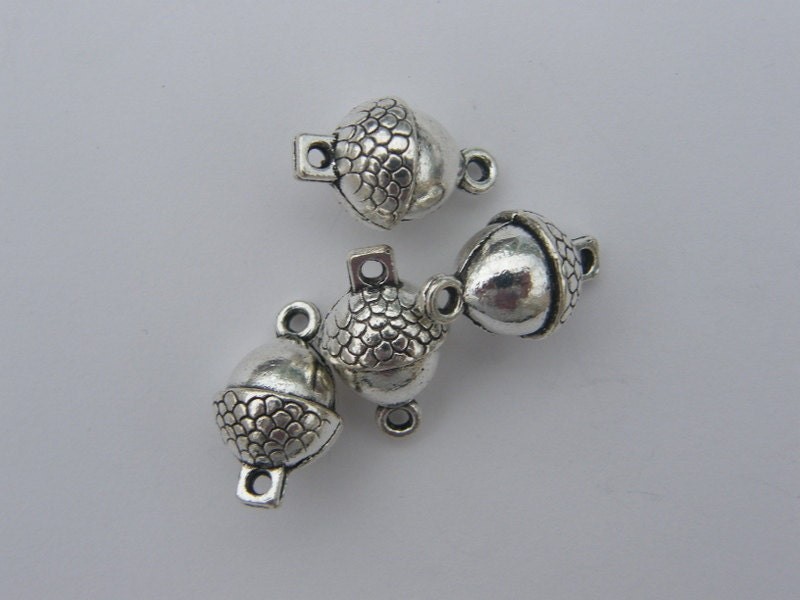 BULK 20 Acorn connector charms antique silver tone L158 | eBay