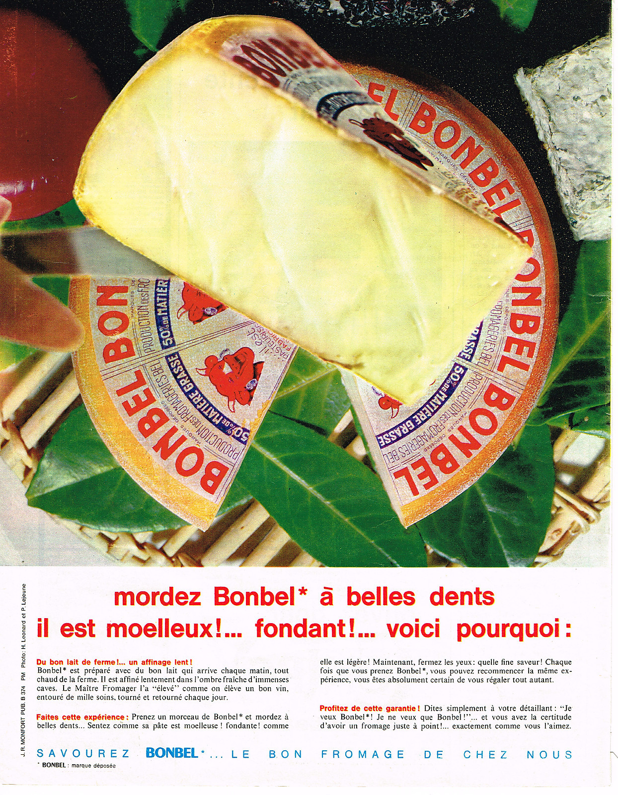 PUBLICITE ADVERTISING 024 1964 BONBEL fromage | eBay