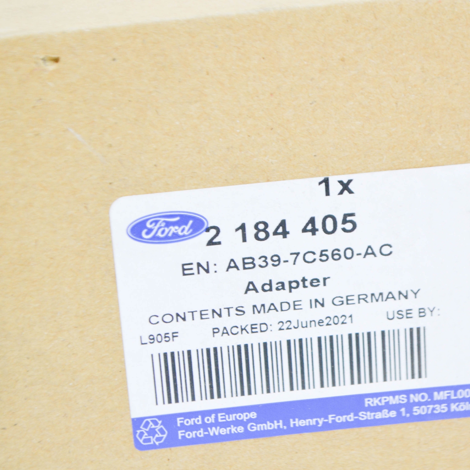 FORD RANGER T6 MK3 Clutch Adaptor 2184405 AB39-7C560-AC NEW GENUINE ...