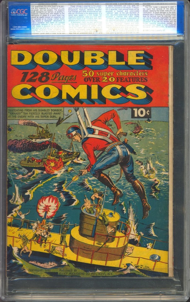 Double Comics #1941 #nn CGC 8.0 Elliott Pub. Ruben Blades Collection Tornado Tim | eBay