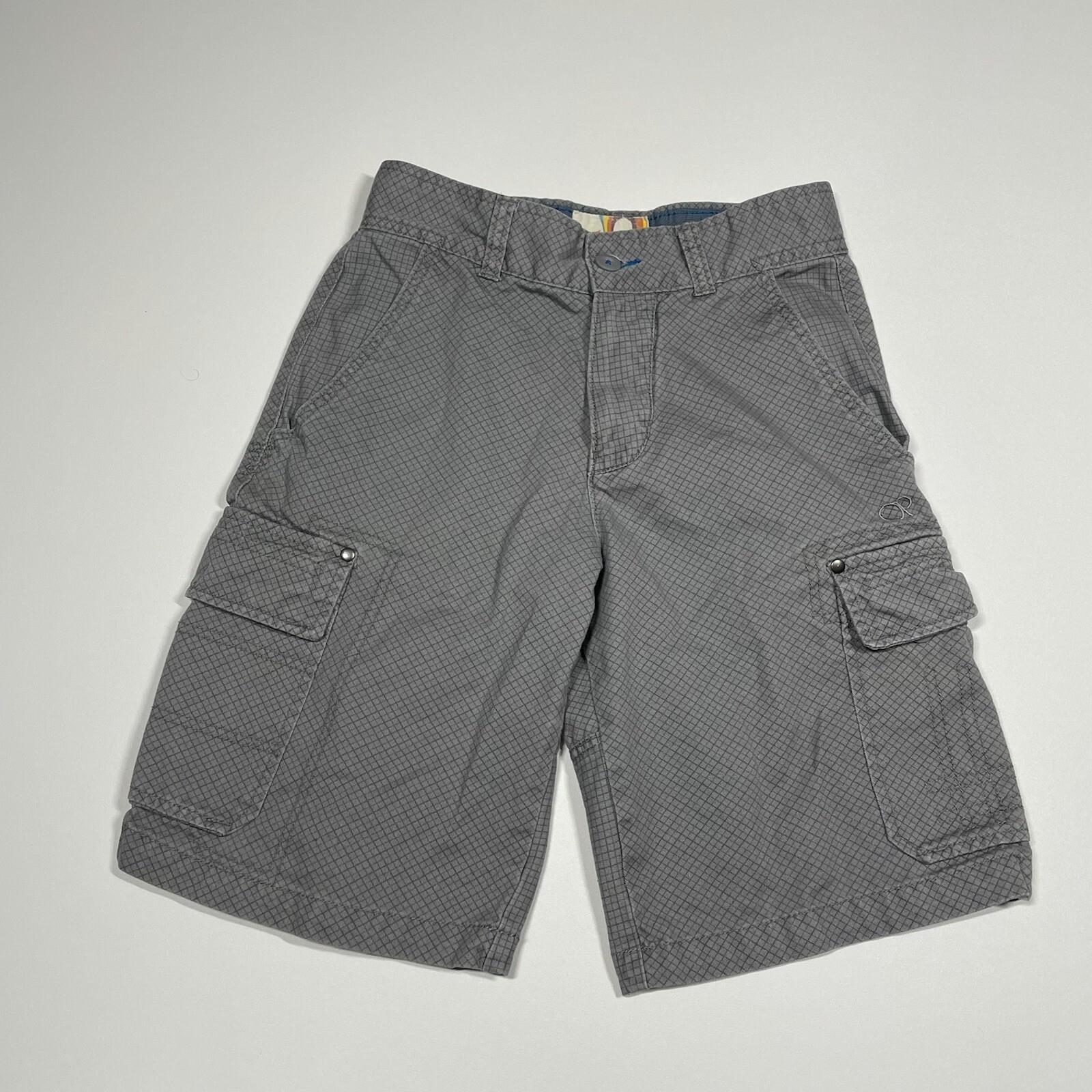 OP Ocean Pacific Shorts Men’s Size 28 Gray Check Cargo Outdoor | eBay