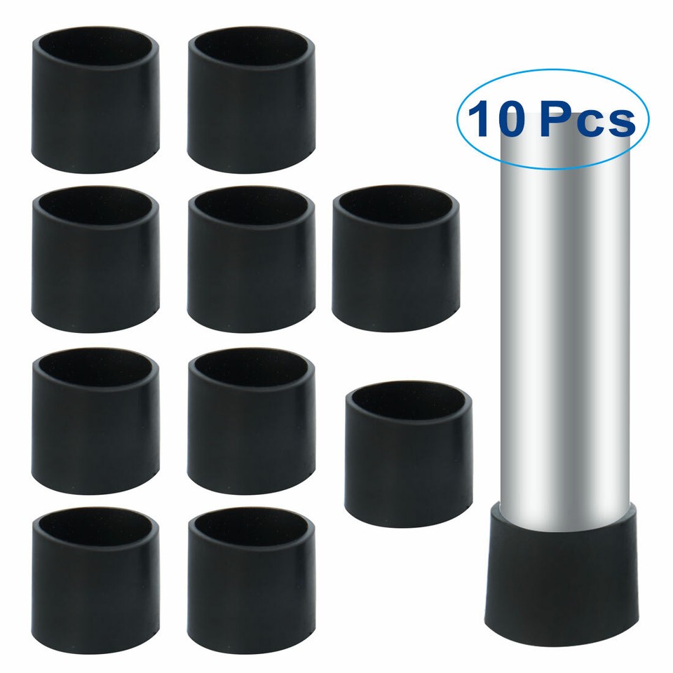 10 x 25mm Dia Rubber Furniture Desk Foot Feet Pads Covers Black | eBay UK