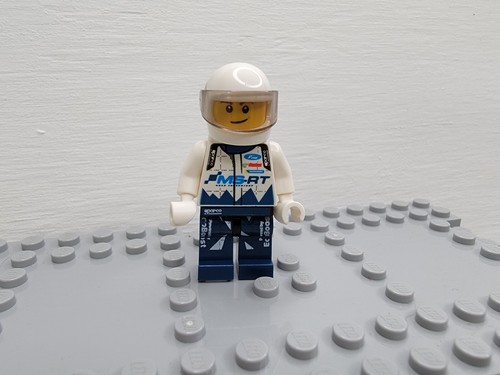 Lego Mini Figure Race Car Driver Eco Boost MS-RT Ford Racing | eBay