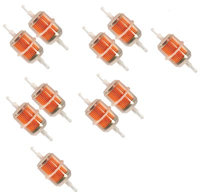 10 x LARGE Petrol In-Line Universal Clear Fuel Filters Fits 6 or 8mm ...