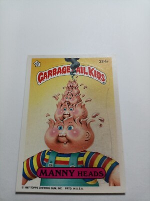 1987 Topps Garbage Pail Kids Series 7 Manny Heads 284a | eBay