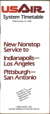 USAir system timetable 5/10/84 [308US] Buy 4+ save 25% | eBay