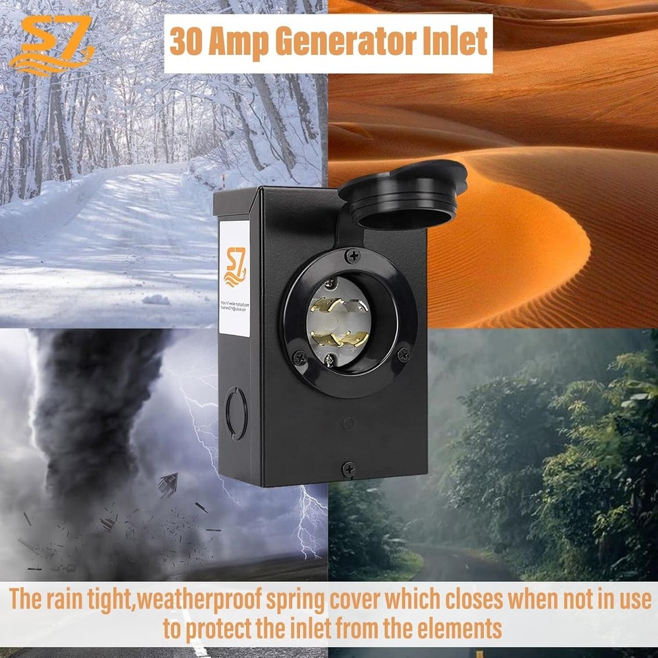 Generator Transfer Switch,Power Inlet Box30 Amp Generator Inlet Box ...