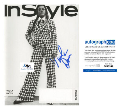 VIOLA DAVIS AUTOGRAPH SIGNED INSTYLE MAGAZINE ACOA | eBay