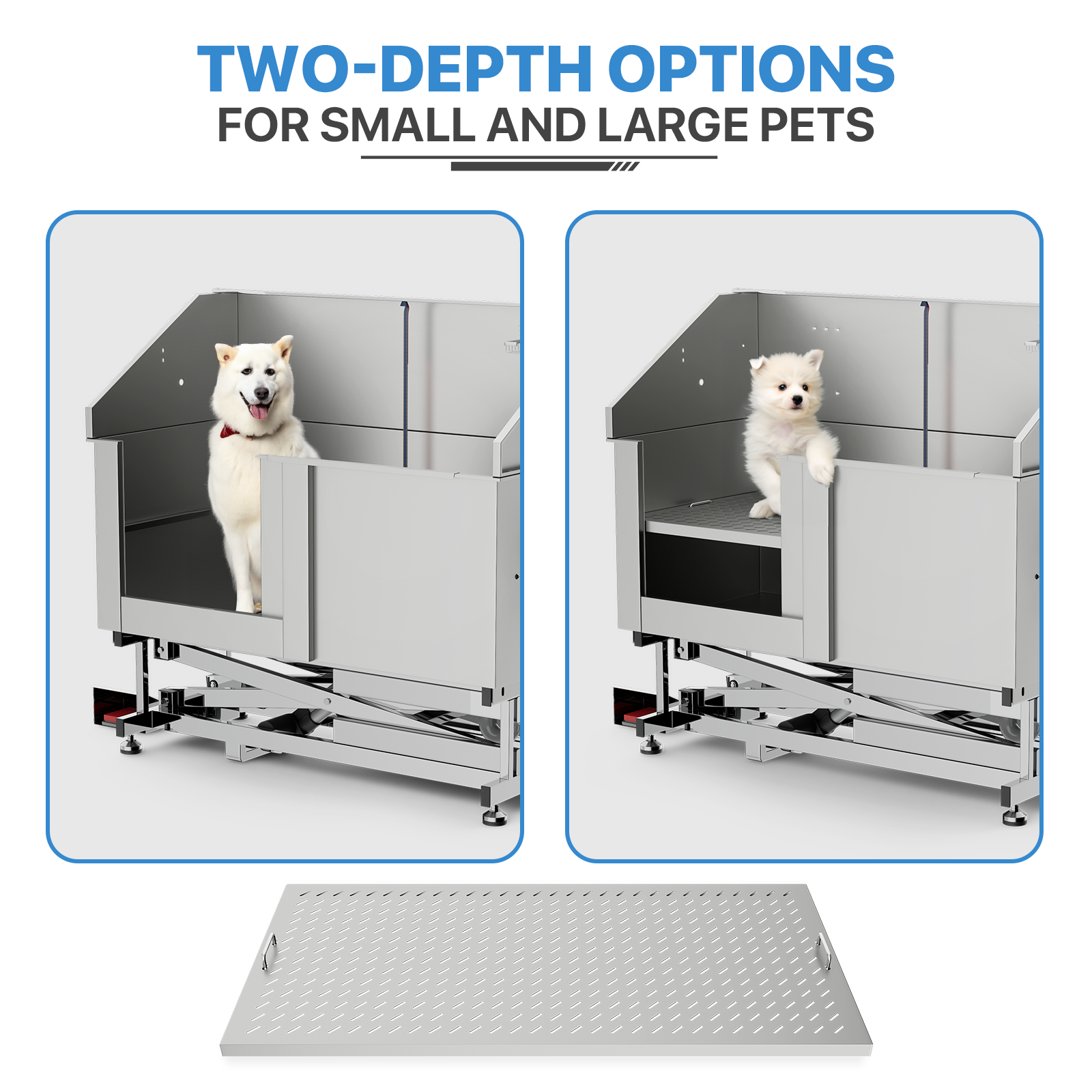 Electric Lift Dog Cat Grooming Bath Tub 50" Professional Pet Wash ...