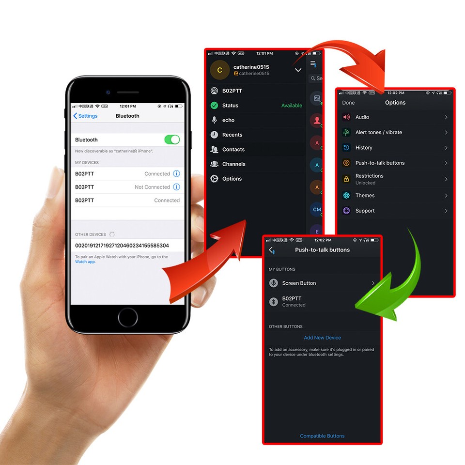 Upgrade Bluetooth Wireless Microphone Zello Real PTT for IOS and ...