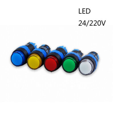 1PCS LED 220/24V 12MM Illuminated Latching On/Off Push Button Switch ...