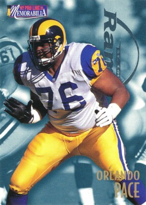 PROLINE-MEMORABILIA Orlando Pace RC RAMS BEARS HOF Ohio State OSU ...