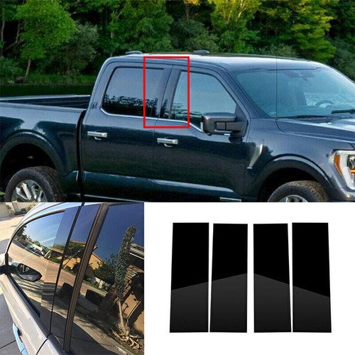 For Ford F~150 F150 Plastic Gloss Black Window BC Pillar Cover Trim ...