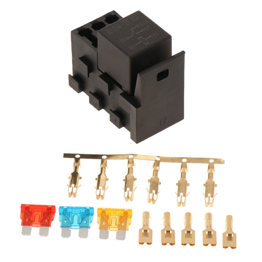 Fuse Relay Box Car 3 Blade Fuses Socket Holder 25A Universal PA66 ...