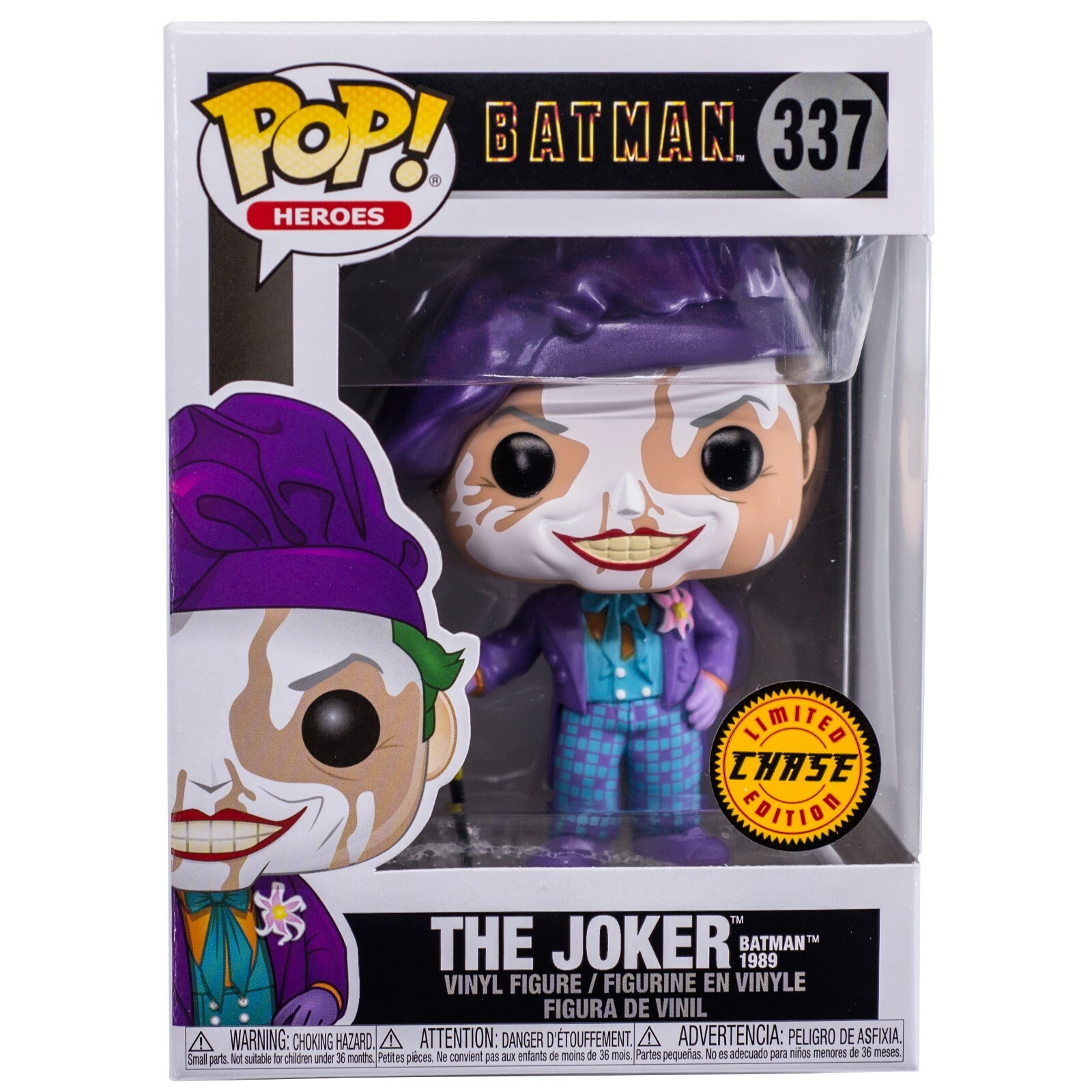 Batman 1989 The Joker w/Hat CHASE Funko Pop #337 Heroes Vinyl Figure ...