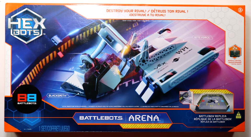 Hex Bots Battlebots Arena with Blacksmith & Bite Force - Remote ...