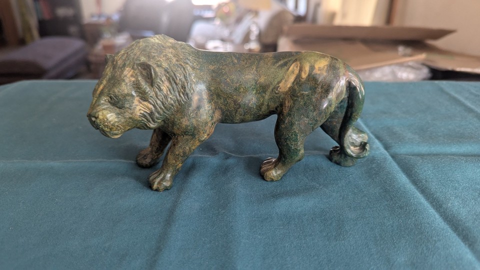African Lion Original Shona Sculpture. Verdite African Jade Hand Made ...
