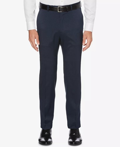 PERRY ELLIS Men's Portfolio Classic-Fit Stretch Crosshatch Dress Pants ...