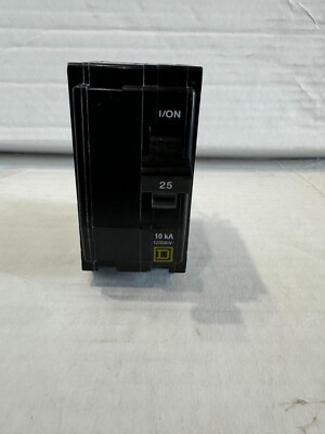 Square D QO225 2 Pole 25 Amp 120 240V AC Type QO Plug On Yellow Circuit ...