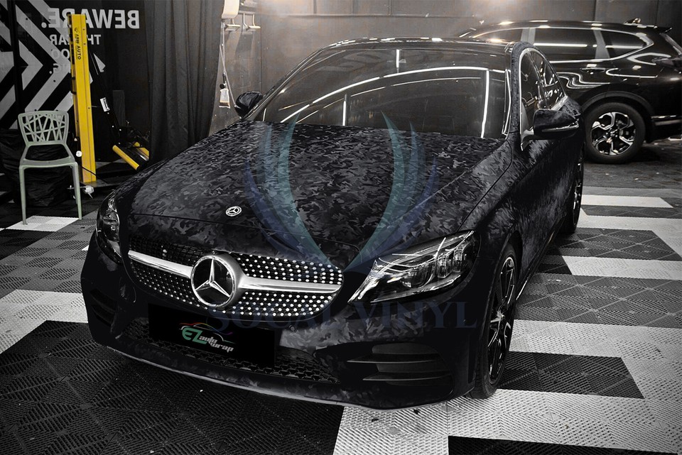 Camouflage Shadow Black Camo Pattern Car Vinyl Wrap Decal Sticker Sheet ...