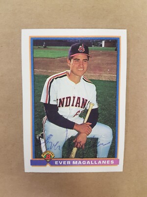 Ever Magallanes Autograph Photo SPORTS signed Baseball card MLB 1991 | eBay