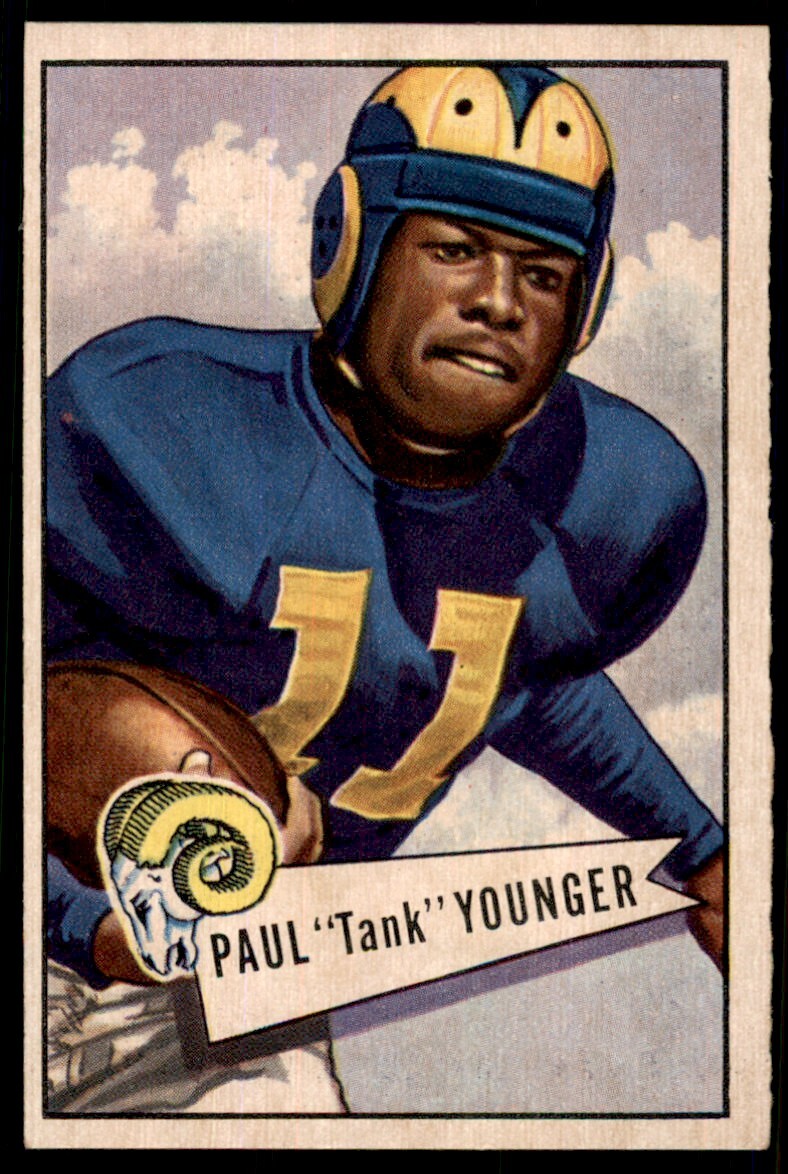 1952 Bowman Large Paul Tank Younger EX-EXMT Los Angeles Rams #25 ...