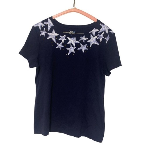 Croft & Barrow Star Starfish Design Jewel Bejeweled Rhinestone 💎 Short ...