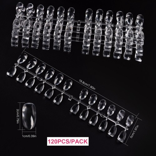 Transparent Nail Art Tips Color Chart False Nail Display Tips Hart ...