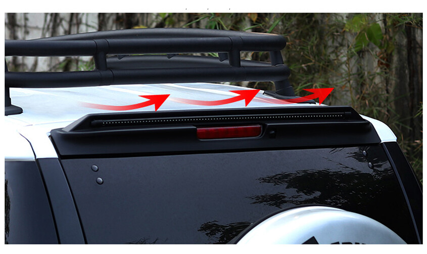 Black Roof Spoiler Tail Lip Wing Bar With LED For Toyota FJ Cruiser ...