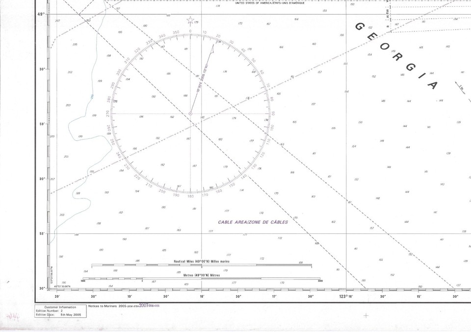 4960 Canada US British Columbia Roberts Bank Strait Of Georgia Chart ...