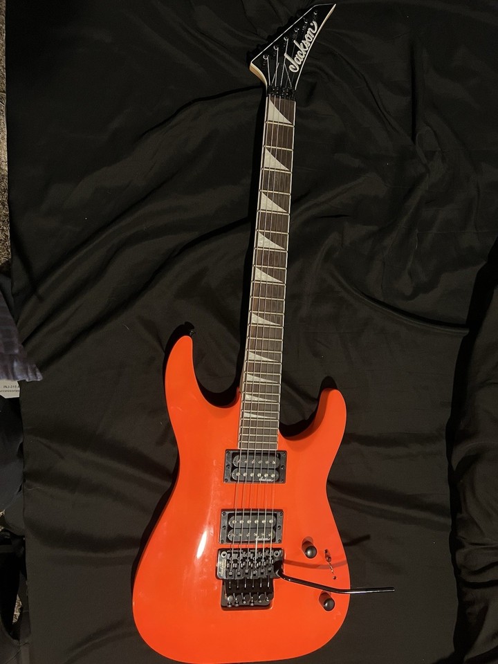 Jackson js32 Electric Guitar Orange Solid Body 6 String Double ...