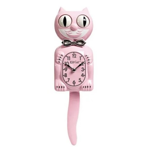 Retro Bubble Gum Pink Kitchen Edition Kit-Cat Klock kat clock with ...