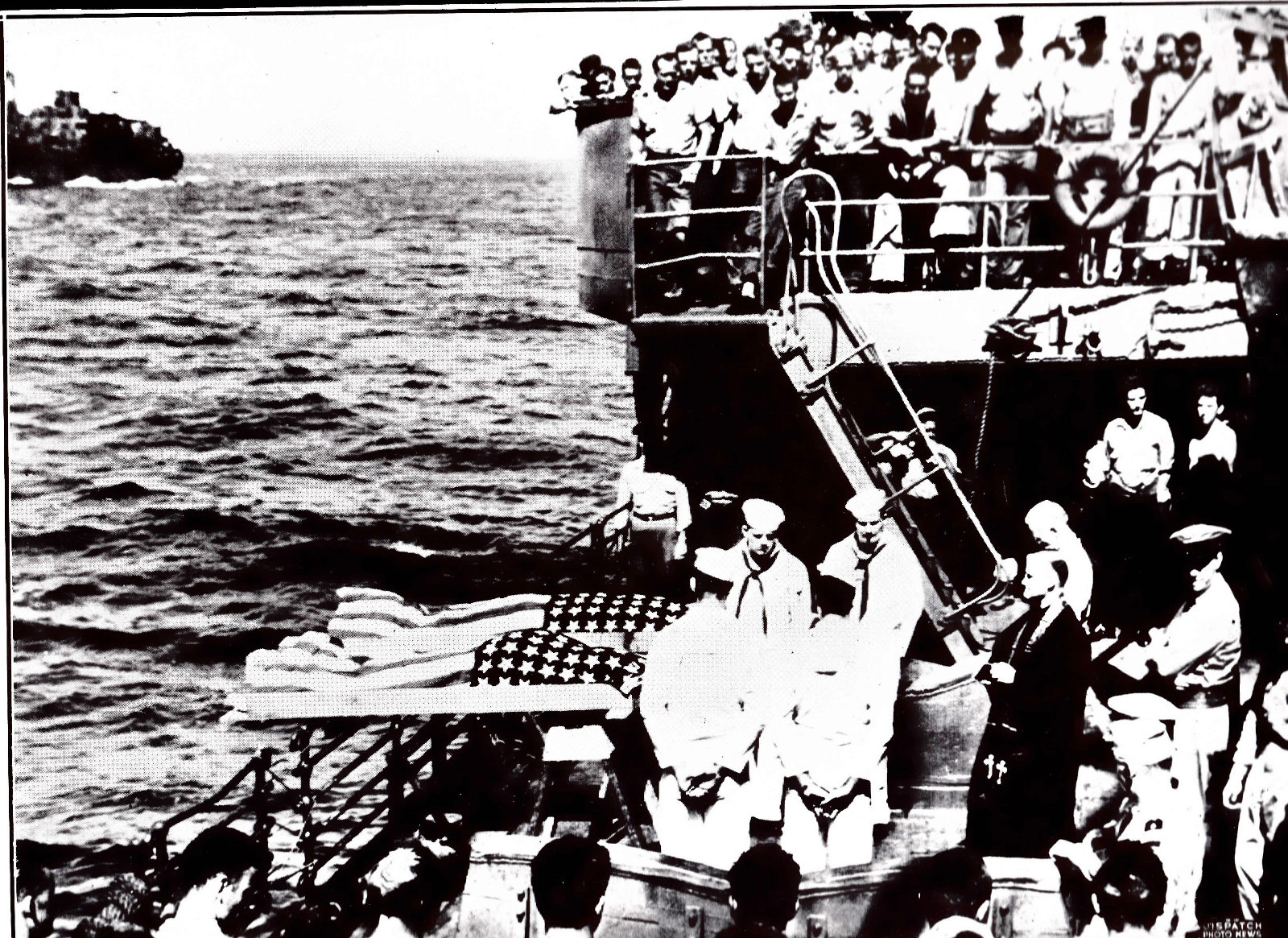Liscome Bay Carrier Last Rites Burial Navy WWII Dispatch Photo News ...
