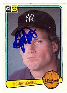 Jay Howell autographed baseball card (New York Yankees) 1983 Donruss ...