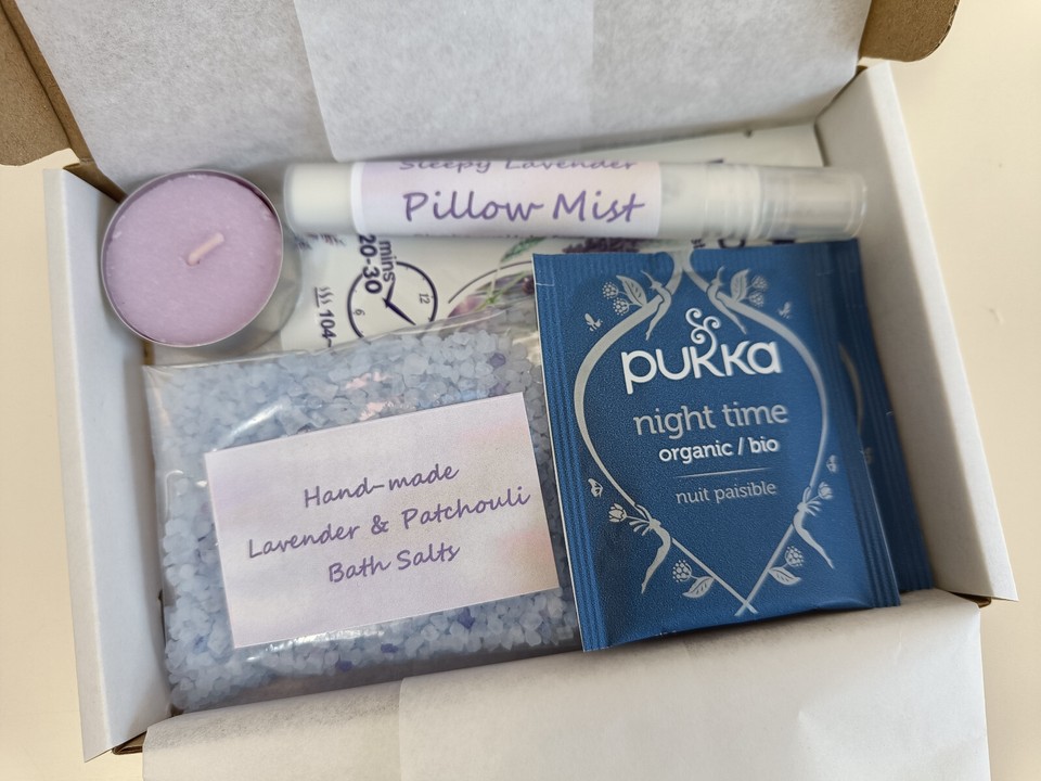 SALE - Sleep Well Gift Box Lavender Pillow Spray Wellbeing Gift Pamper ...