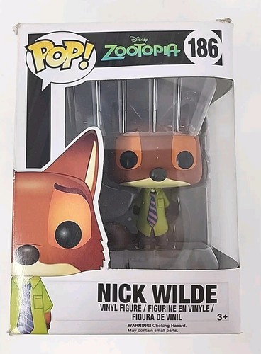 Funko POP! 2016 Disney: Zootopia Nick Wilde Fox Toy Vinyl Figure #186 ...