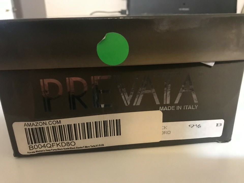 New PREVATA Women's Keep Pump Black Suede/Black Elastic/T Moro Tarta ...