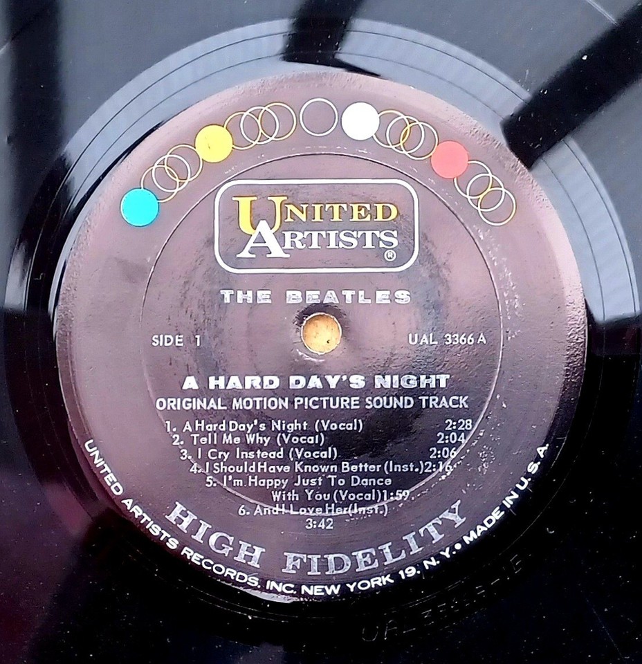Beatles ' A Hard Day's Night "Super Usa Mono Ua Lp Columbia Press Mis ...
